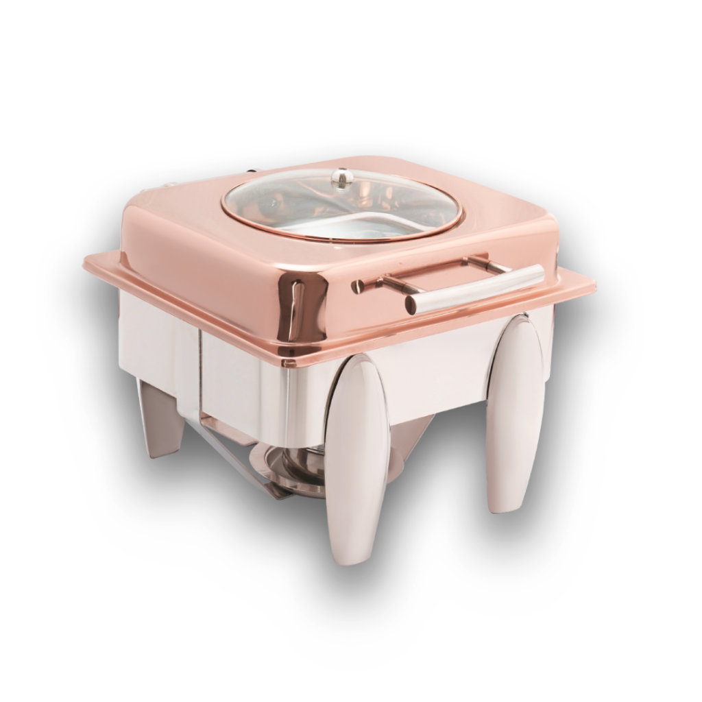 P008. 8 ltrs. Rectangular Chafer Smart Legs – Virdi Hotelware